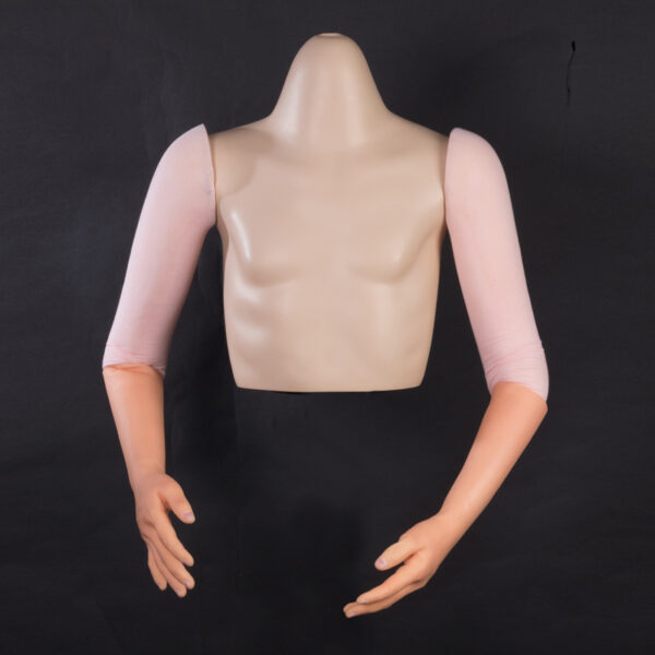 DFMM-M01F Small male torso with flexible arms | Museummannequins.com