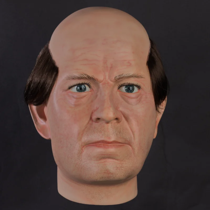MHA812 Realistic mens head with toupee | Airbrushed